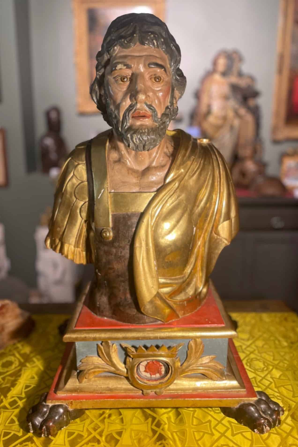 Buste Reliquaire d'un Saint Soldat Romain- XVIIe - Le Jardin des moines