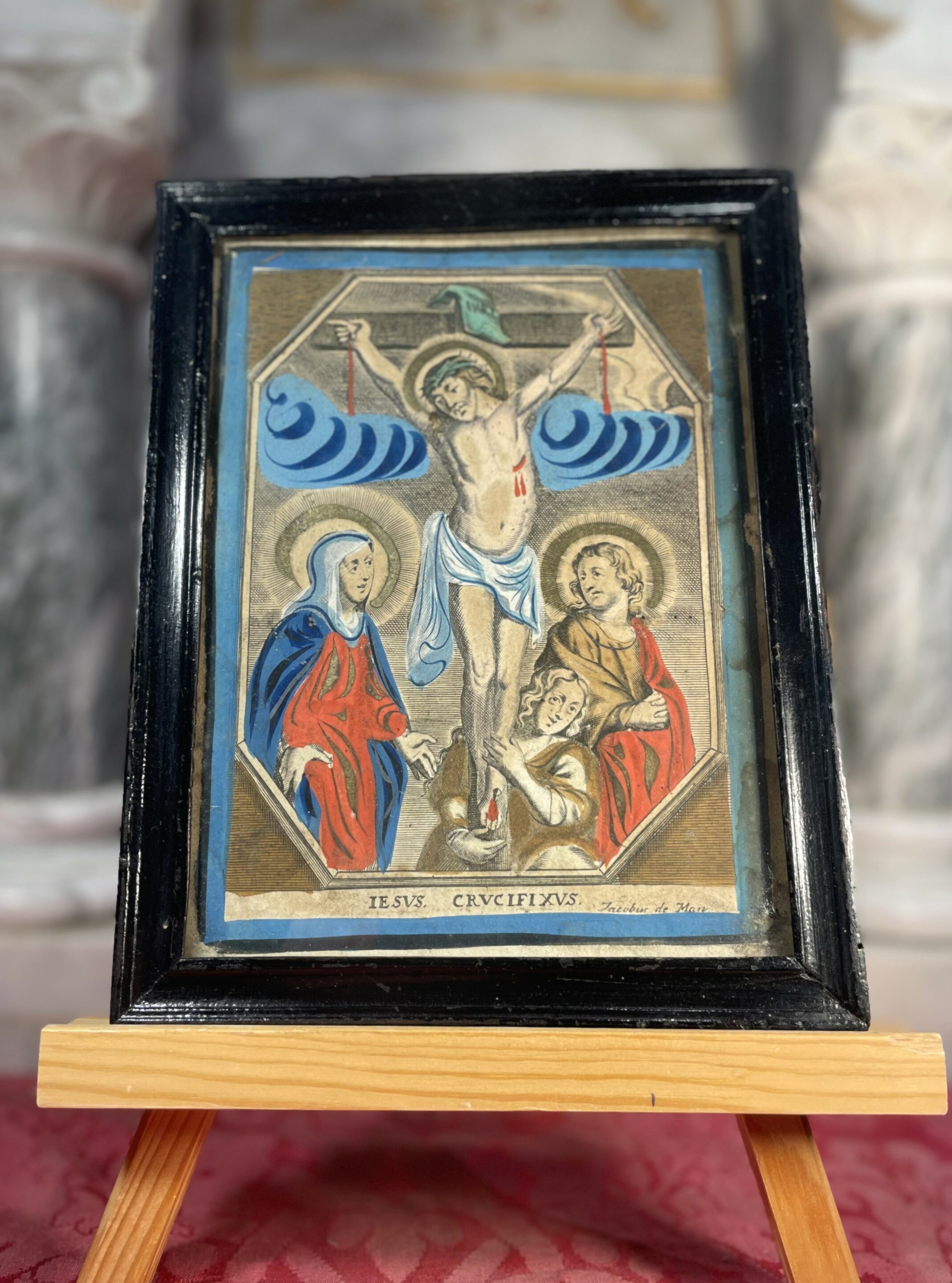 Gravure Rehaussée de la Crucifixion par Jacobus De Man – XVIIe | Le ...